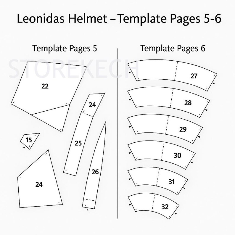 Leonidas Spartan Helmet: DIY Cardboard Papercraft Template (PDF Pattern ...
