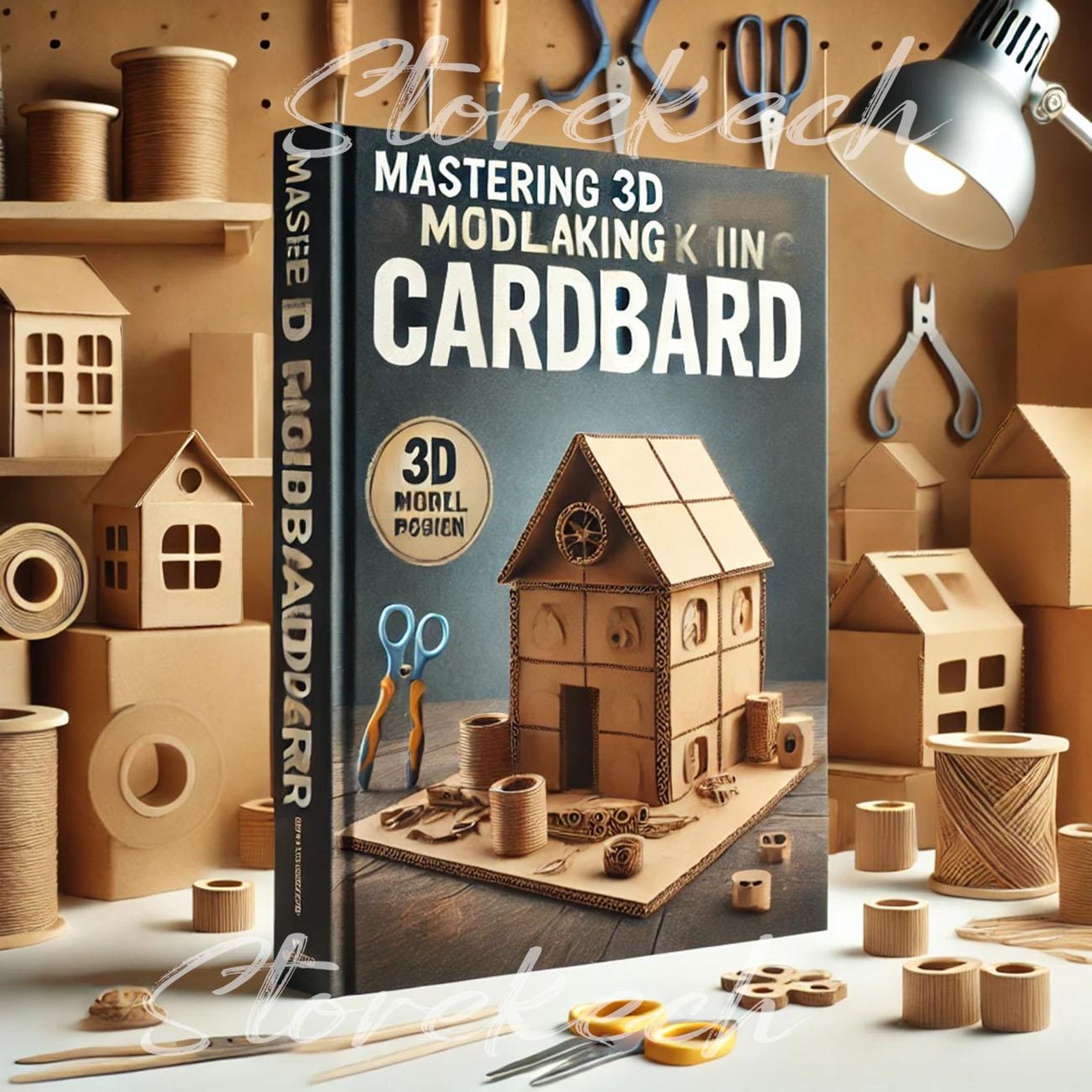 3D Cardboard Model-making Guide |step-by-step DIY Craft Book With ...