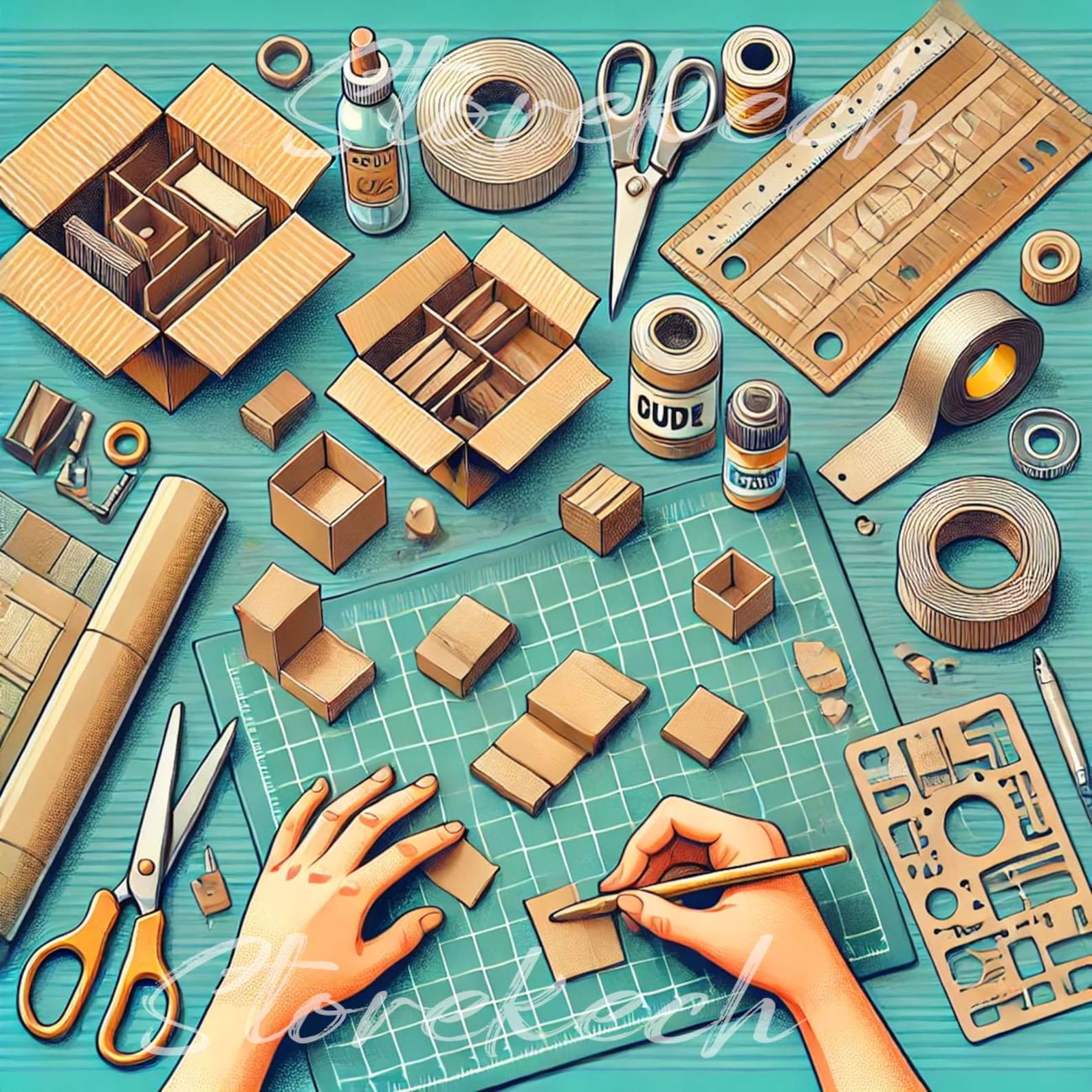 3D Cardboard Model-making Guide: DIY Craft Book With Printable ...