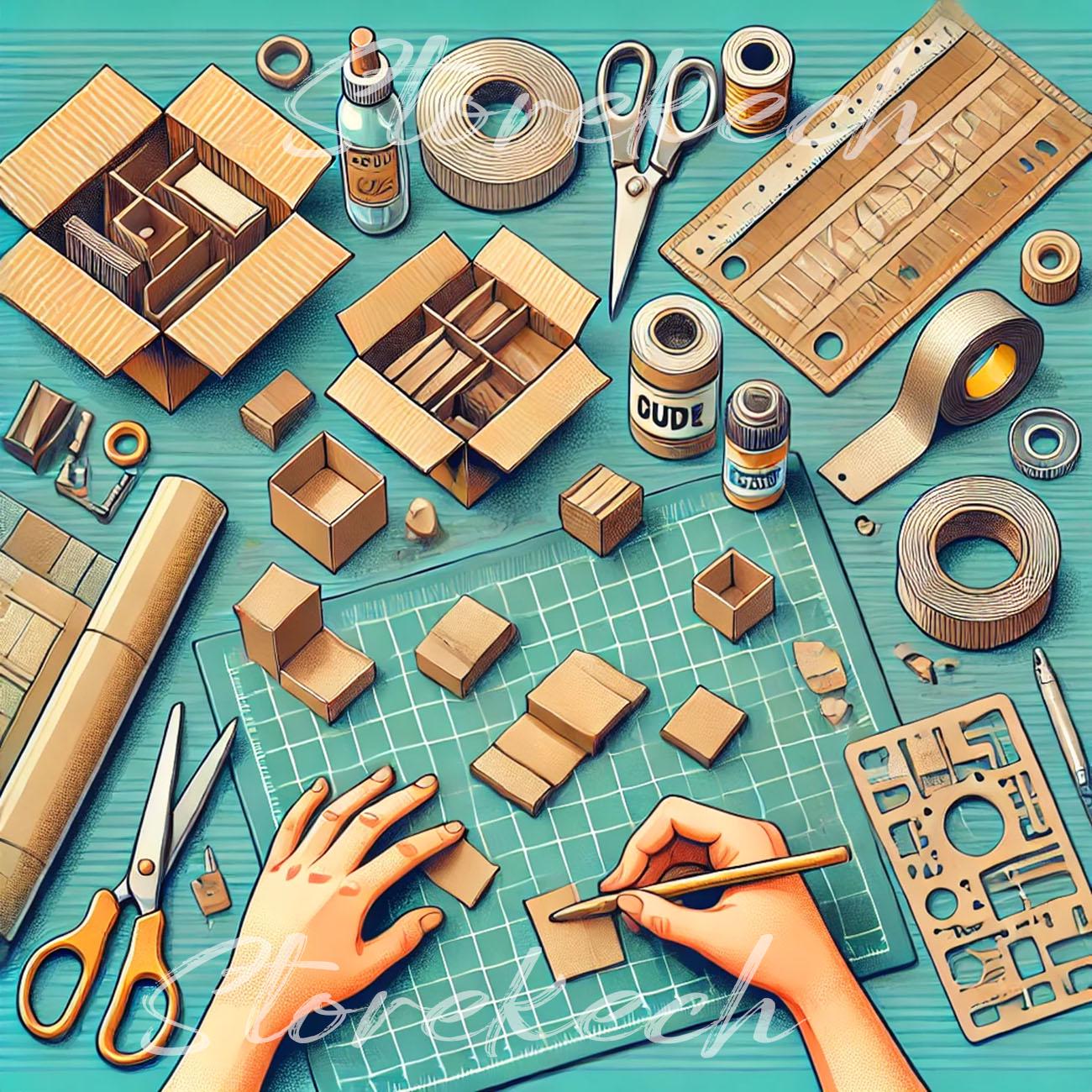 3D Cardboard Model-making Guide |step-by-step DIY Craft Book With ...