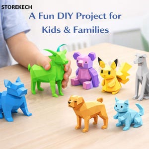 3D Paper Animals Templates for Kids | 10 STEAM Papercraft Projects ...