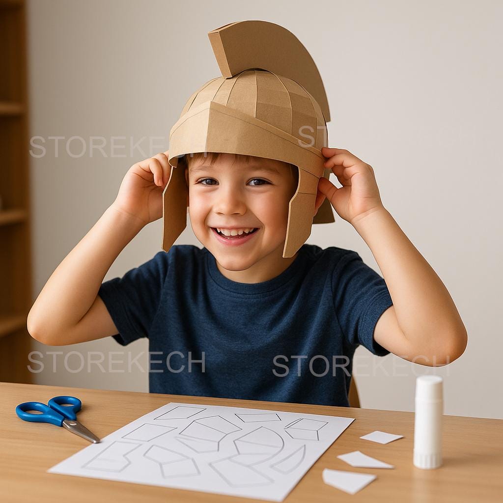DIY Spartan Helmet – Leonidas Cardboard Template | Printable Papercraft ...