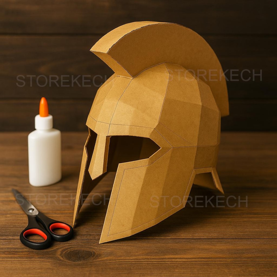 DIY Spartan Helmet – Leonidas Cardboard Template | Printable Papercraft ...