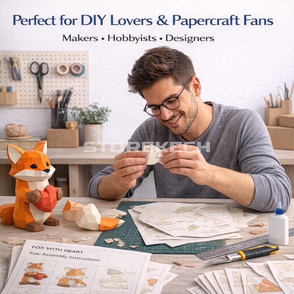 3D Papercraft Animal Models | DIY Printable Bundle (digital Download ...