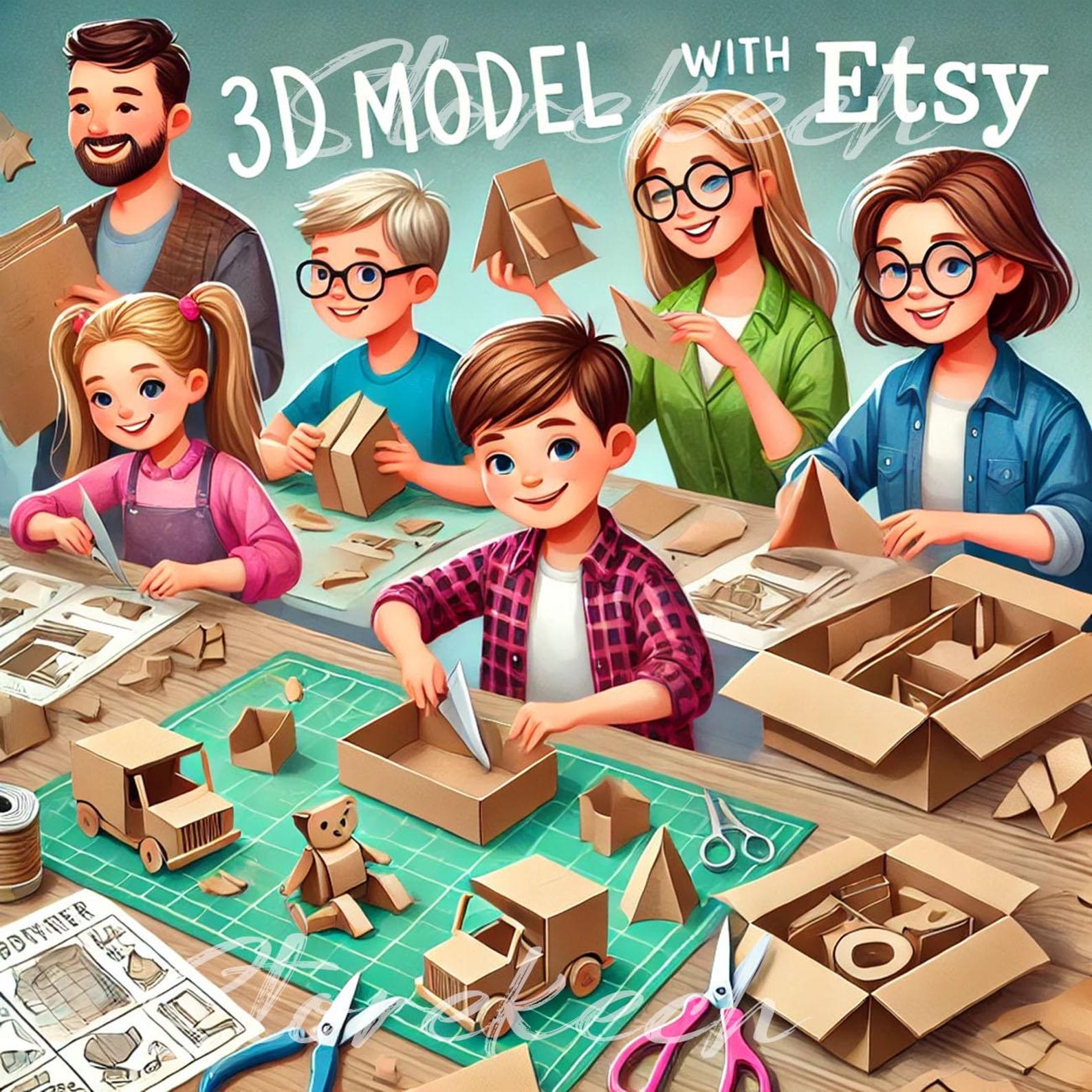 3D Cardboard Model-making Guide: DIY Craft Book With Printable ...