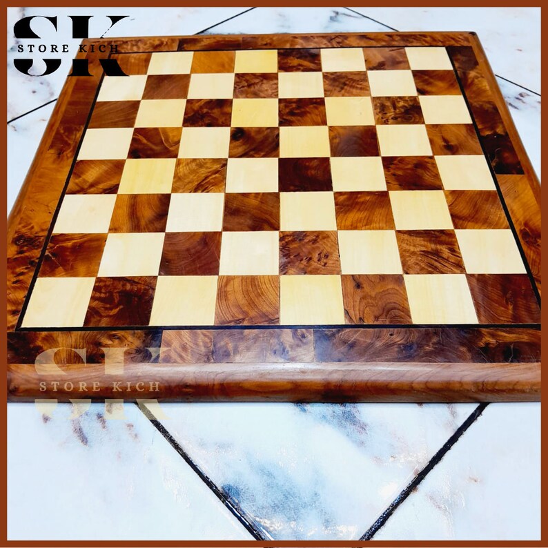 Handcrafted 16x16 Chess & Backgammon Set, Wooden Chess Board, Perfect ...