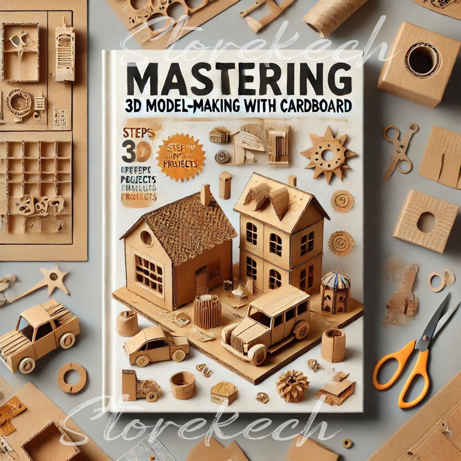 3D Cardboard Model-making Guide: DIY Craft Book With Printable ...