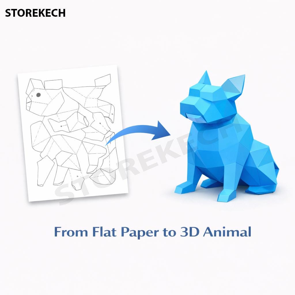 3D Paper Animals Templates for Kids | 10 STEAM Papercraft Projects ...