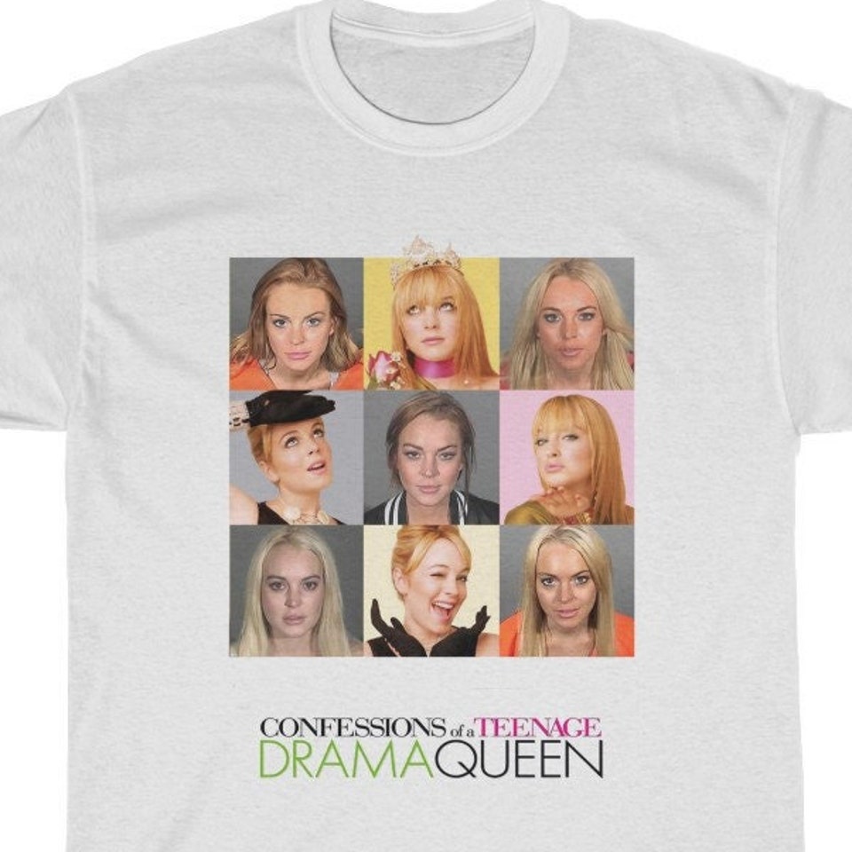Lindsay Lohan Mugshot tee shirt Y2K 2000s aesthetic trashy girl iconic ...