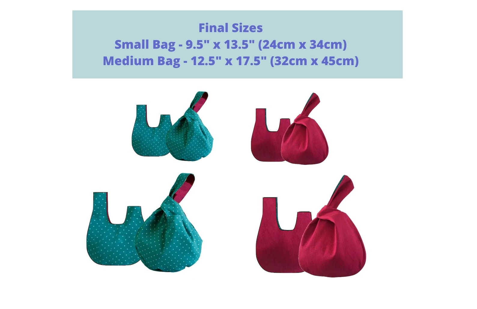 Easy Japanese Knot Bag Pattern, Japanese Knot Bag, Knot Bag Sewing ...