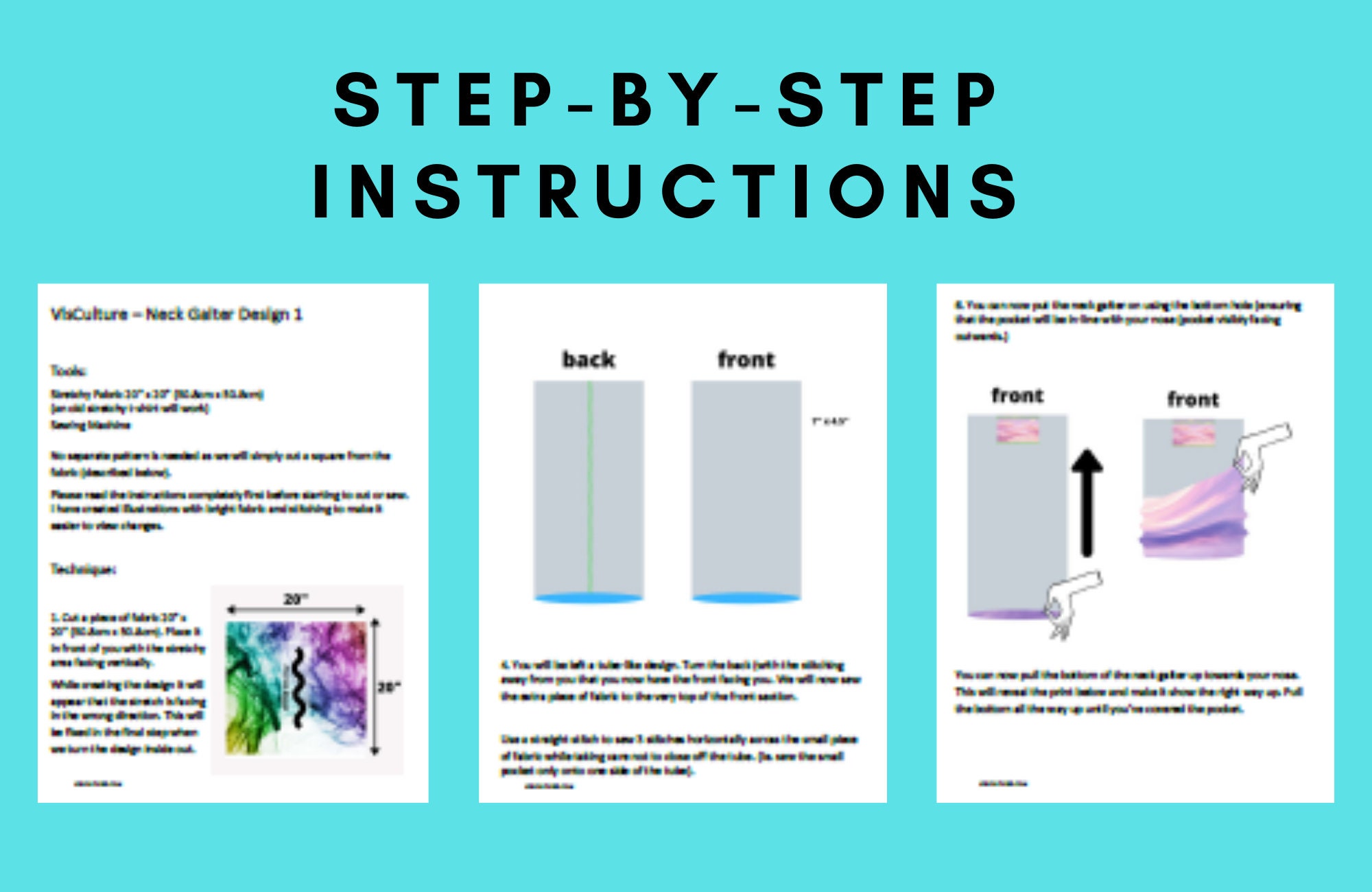 Neck Gaiter Pattern, Neck Gaiter Instructions, DIY Neck Gaiter, Cute ...