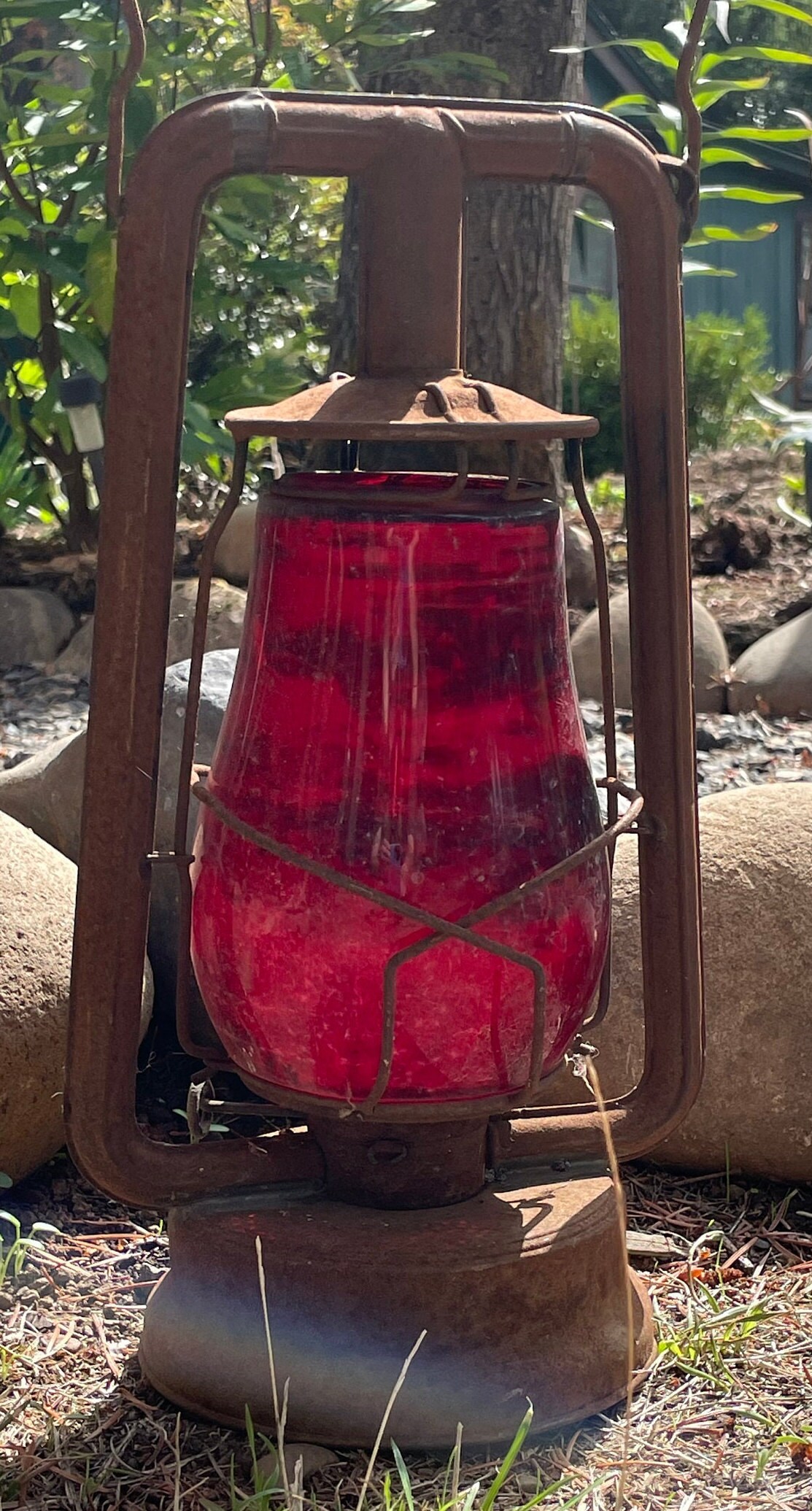 1940s Dietz Vintage Gas Lantern With Red Glass. - Etsy