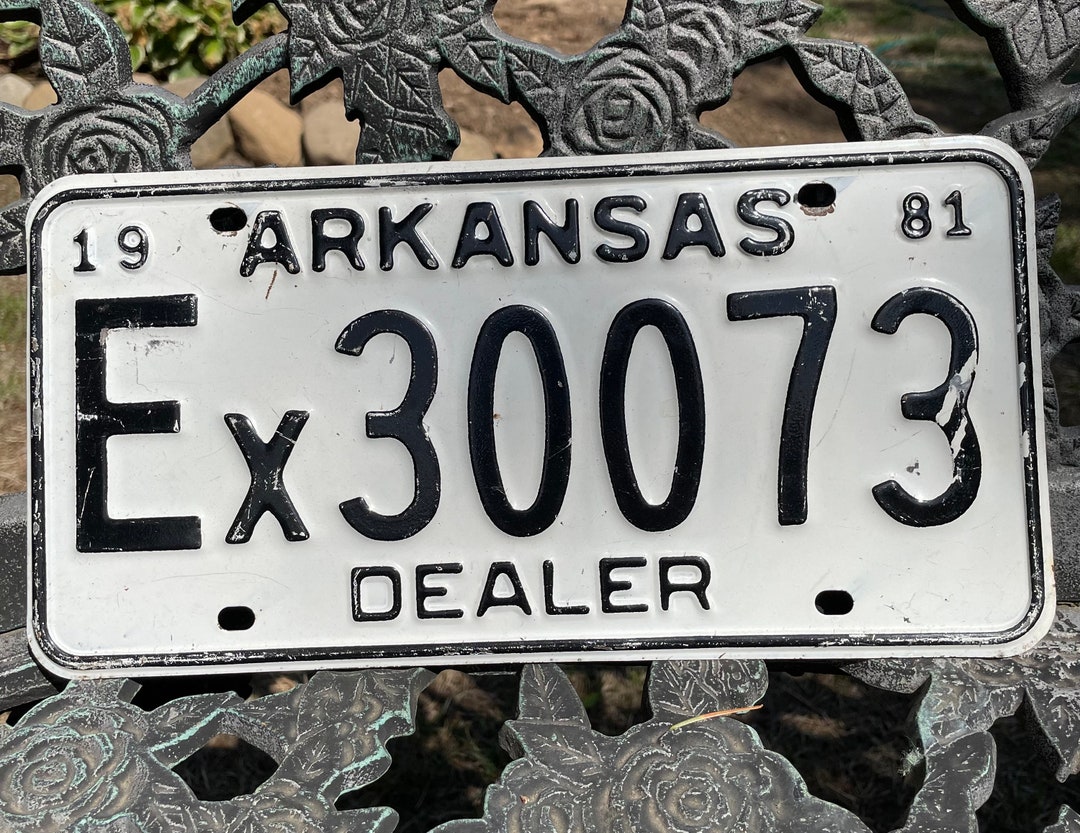 1981 Arkansas Ex Dealer License Plate - Etsy