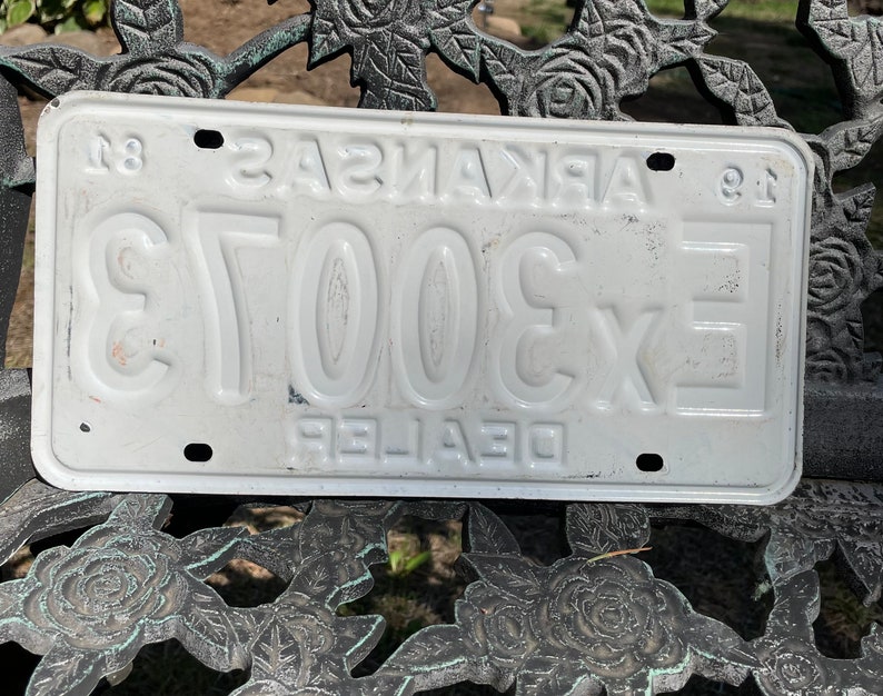 1981 Arkansas Ex Dealer License Plate - Etsy