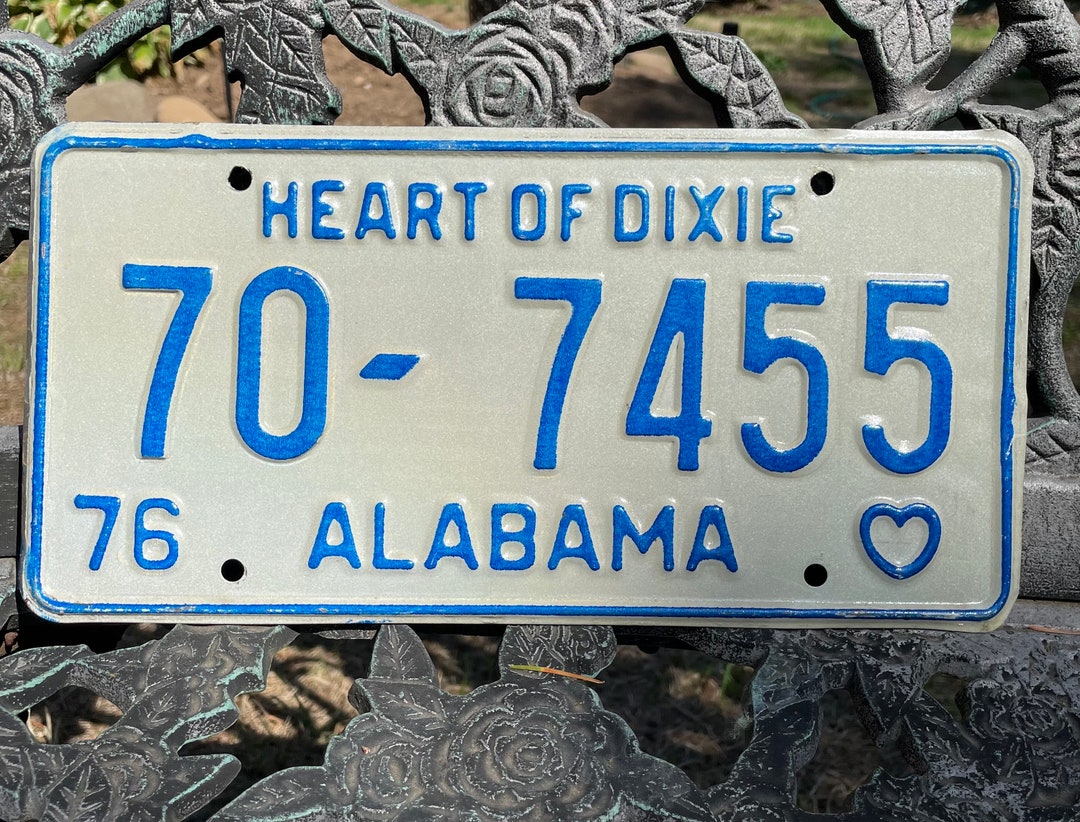 1976 Alabama Heart of Dixie License Plate - Etsy