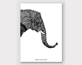 Elephant Postcard Pack - Etsy