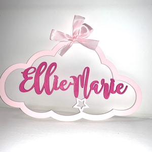 Personalised Name Cloud Hanging Sign - Etsy