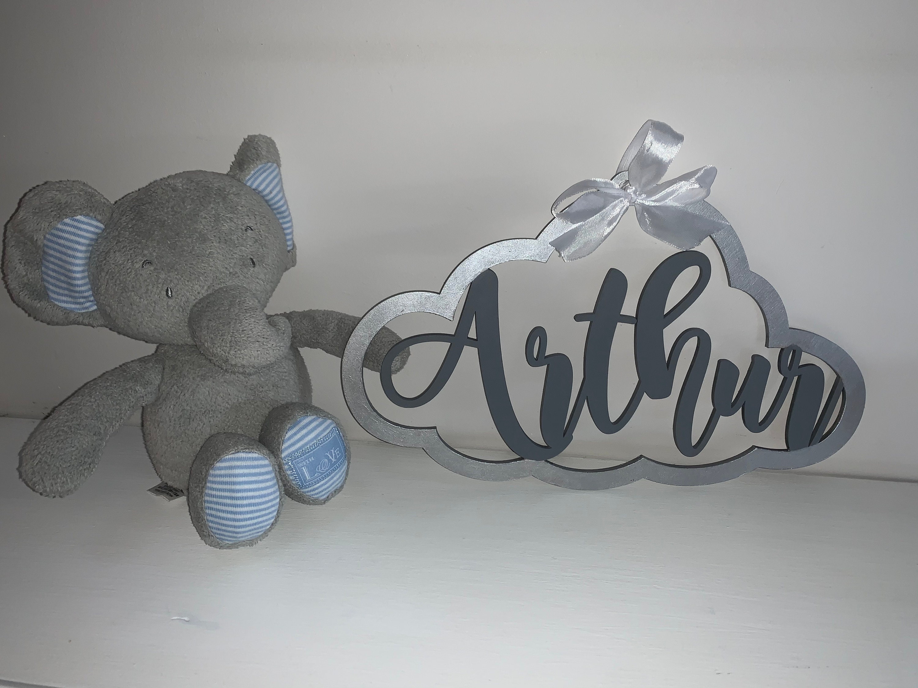 Personalised Name Cloud Hanging Sign - Etsy