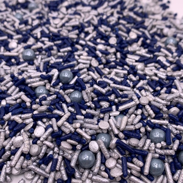 Navy and Silver - Etsy