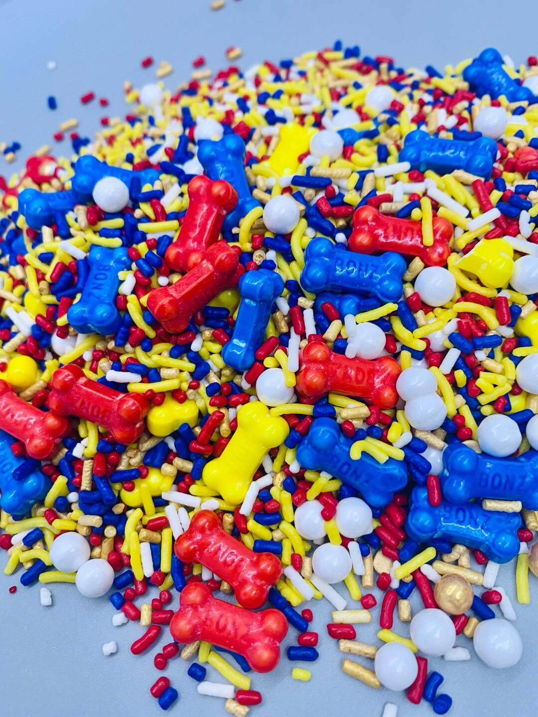 Good Boy Gold Sprinkle Mix, Dog Party Theme Sprinkle Mix, Puppy Party ...