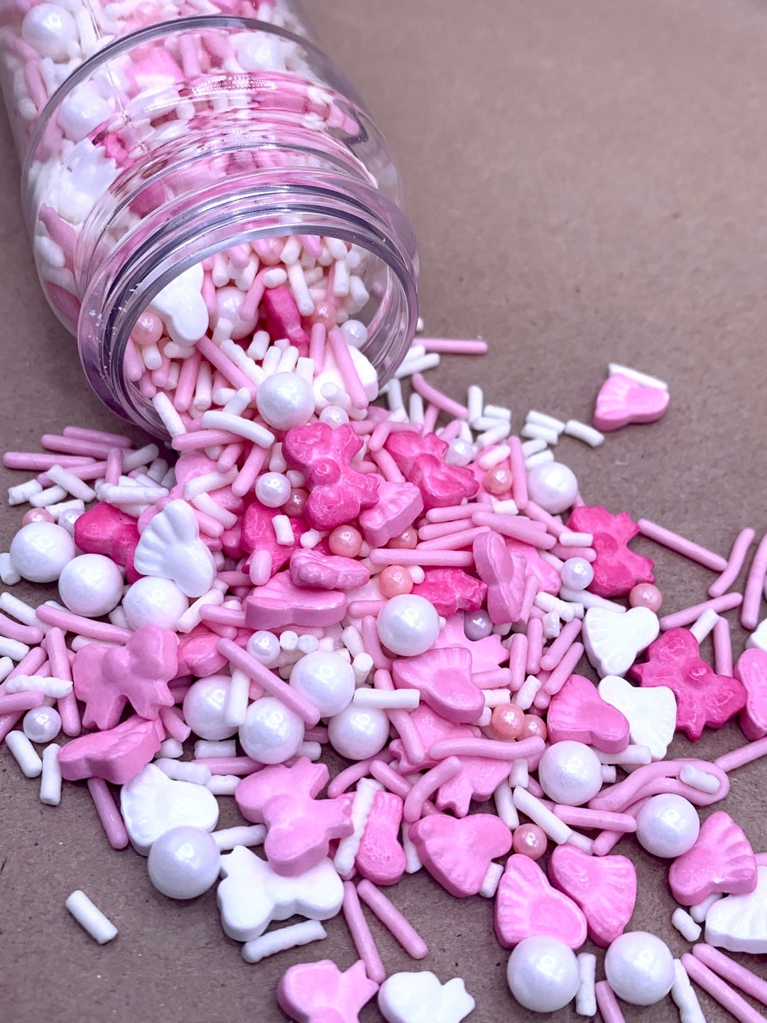 10 Tiny Toes pink Sprinkle Mix, Baby Shower Sprinkles, Baby Shower ...