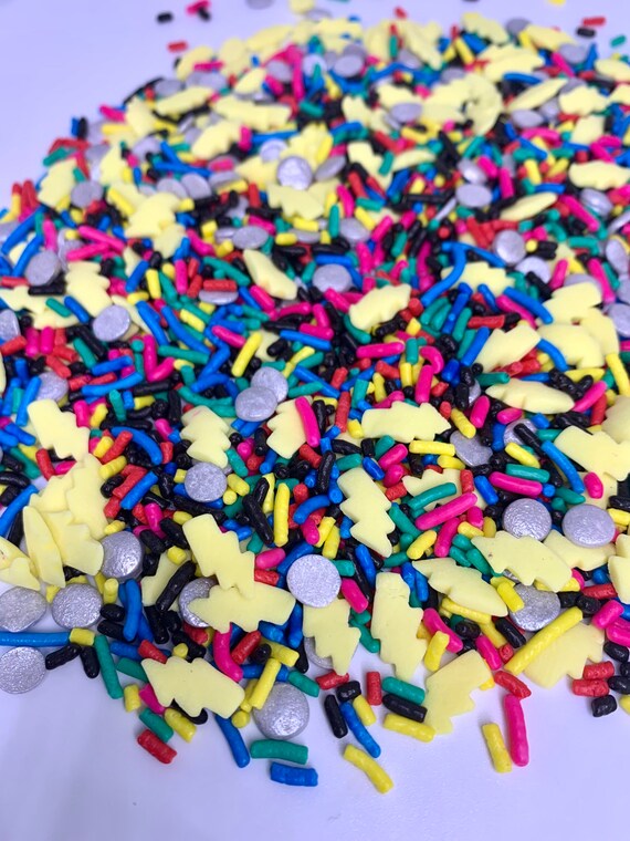Mighty and Morphin Sprinkle Mix Lightning Bolt Sprinkles - Etsy