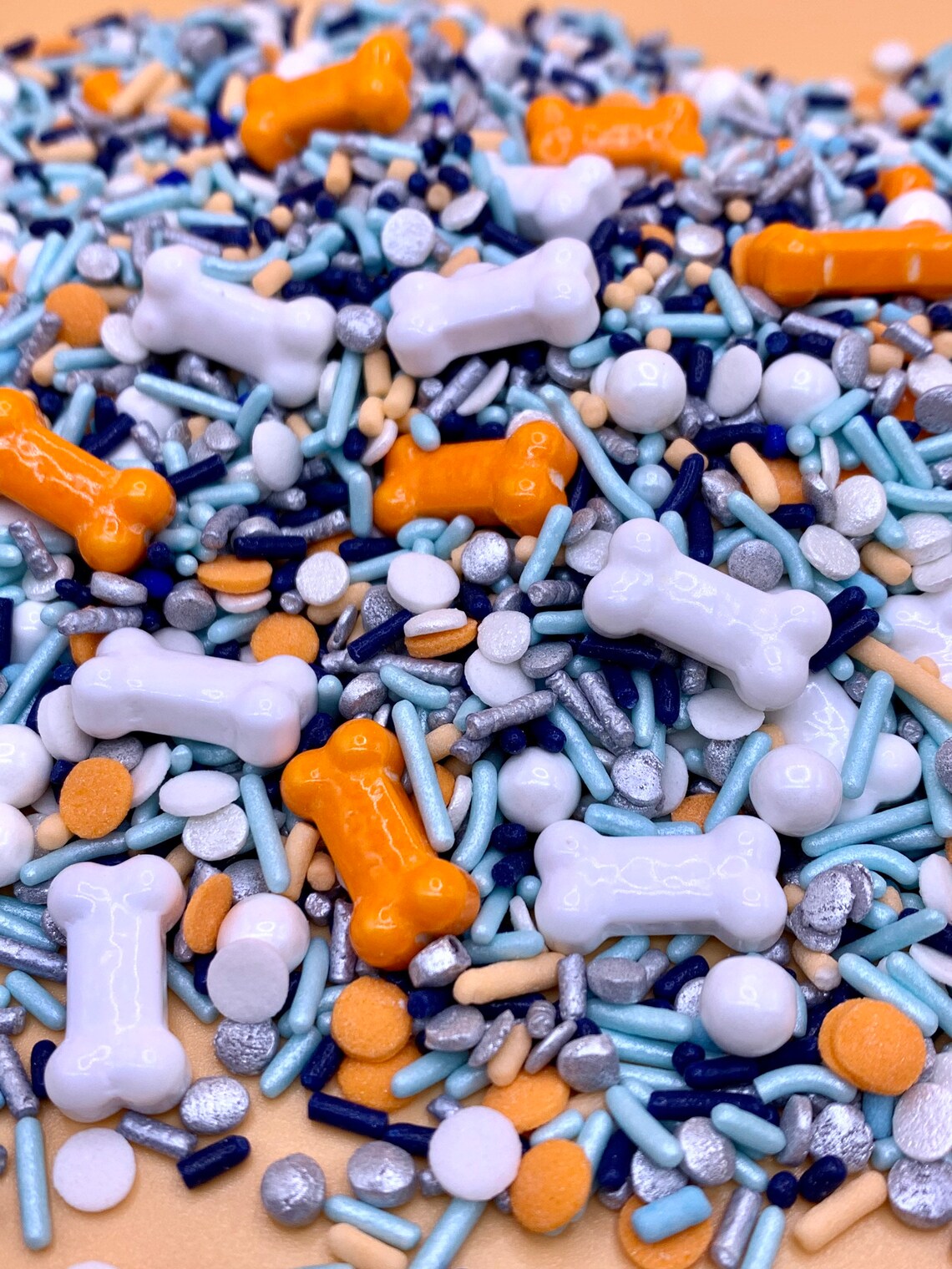 Big Dog Sprinkle Mix Blue Orange White Dog Bone Sprinkles | Etsy