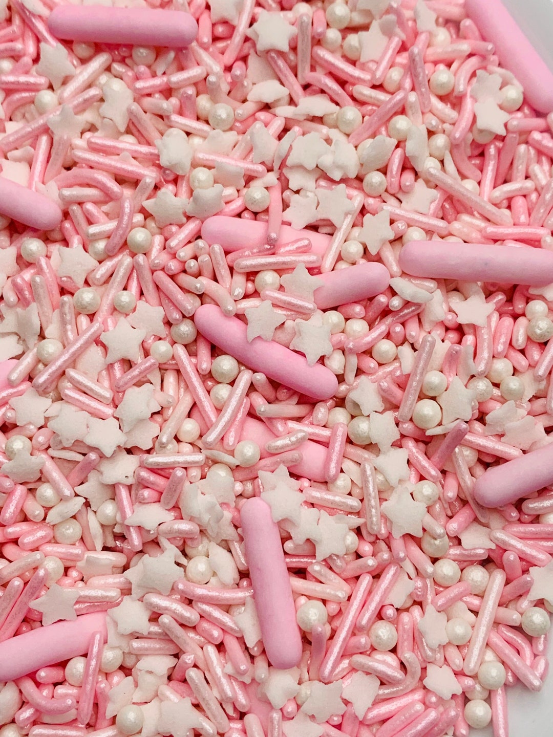 Blushing Sprinkle Mix Pink Sprinkles Soft Pink Girly - Etsy