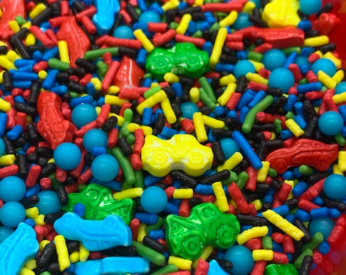 Vroom Sprinkle Mix, Cars and Trucks Sprinkle Mix, Car Movie Party, Car ...
