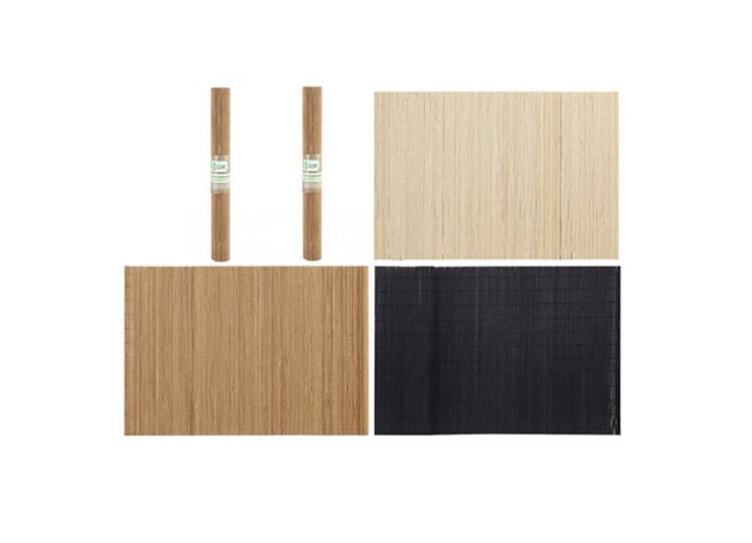 Bamboo Placemats Table Mats Asian Oriental Tableware Wood Dining Large ...
