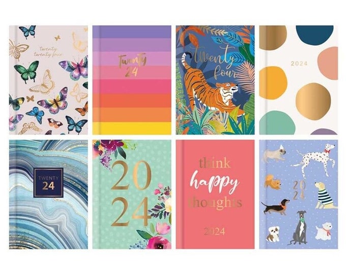 2024 Pocket Diary 11cm Size Girls Cute Week to View Diaries Full Year ...