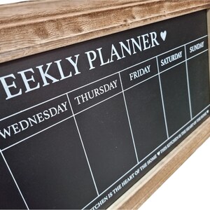 Weekly Planner Wooden Chalkboard Menu Party Planner Blackboard Vintage ...