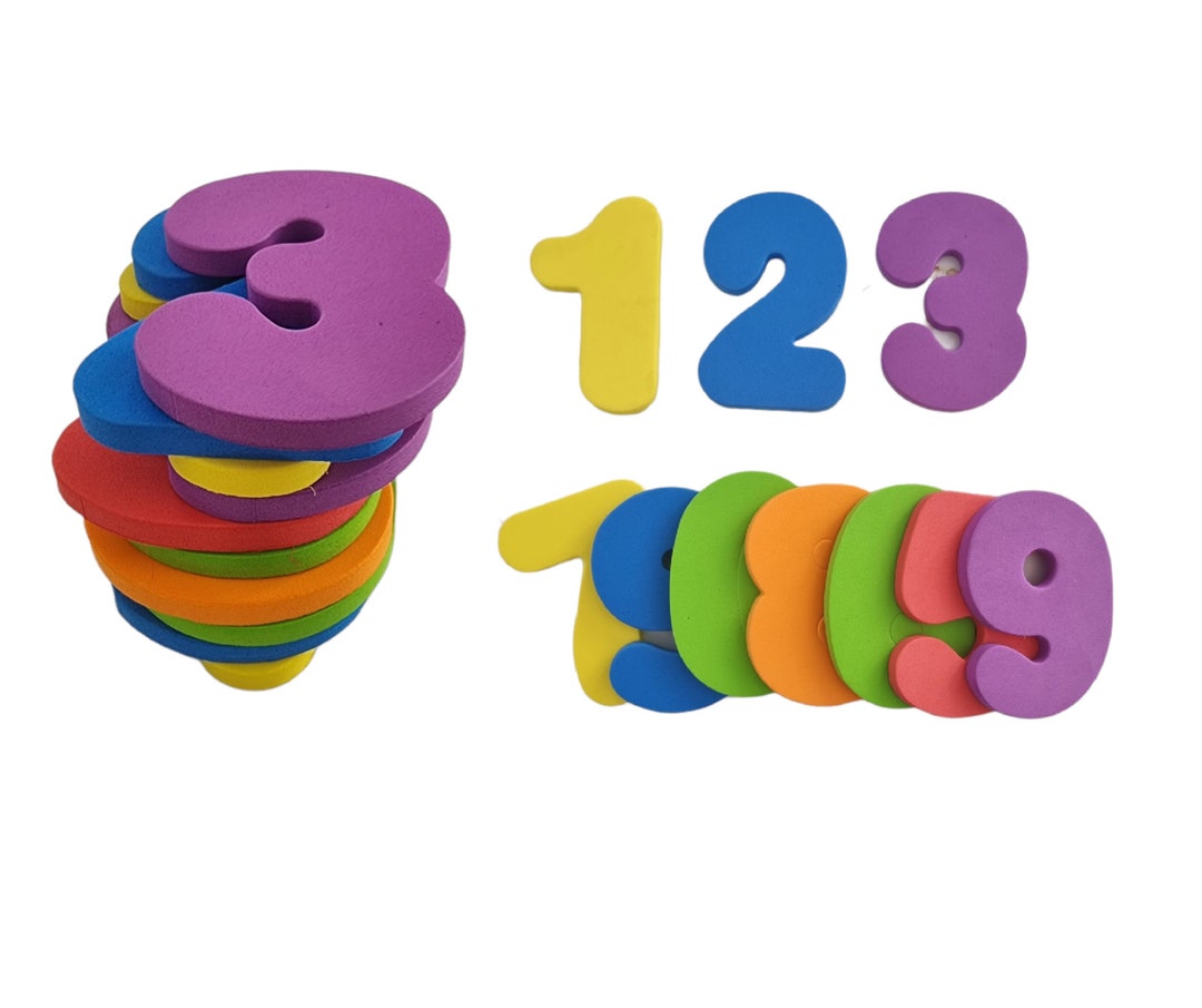 10 X Baby Bath Numbers Foam Baby Kids Water Toy 123 Waterproof Full Ten ...