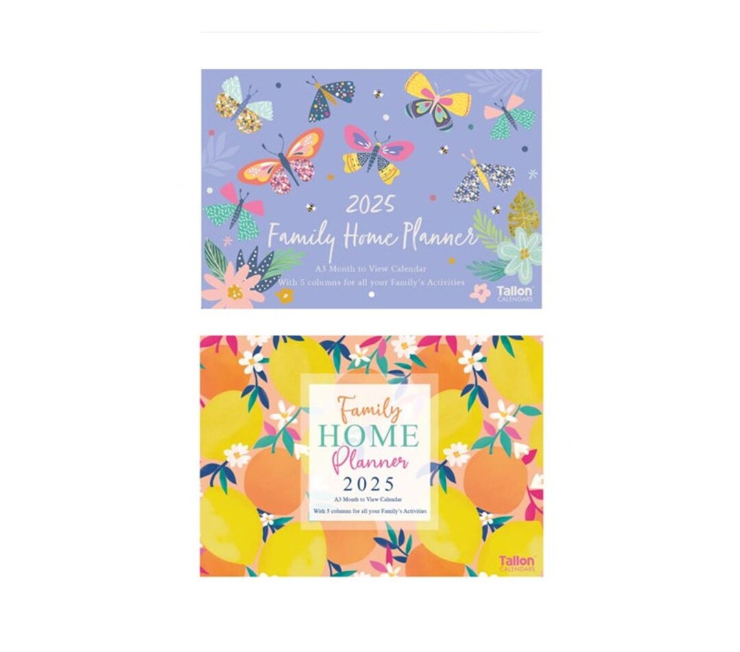 2025 Family Home Planner A3, 5 Column Monthly Calendar Organizer ...