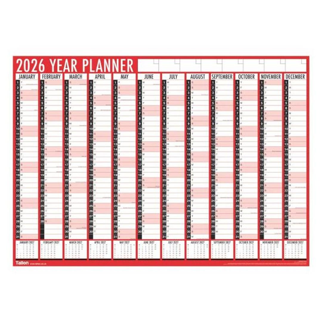 2026 Wall Planner A1 Full Year Annual Yearly Home Office Calendar Large ...