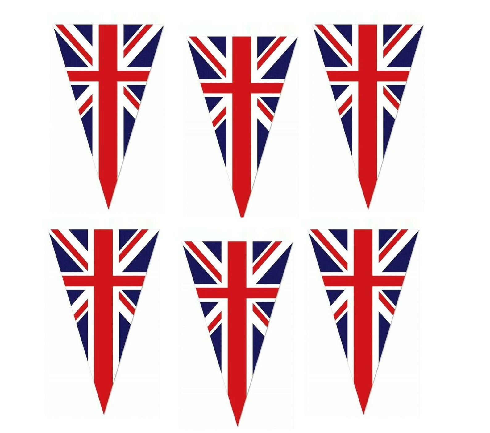 Triangle Union Jack Flag Bunting 3 Metres Long Flags Queens Jubilee ...