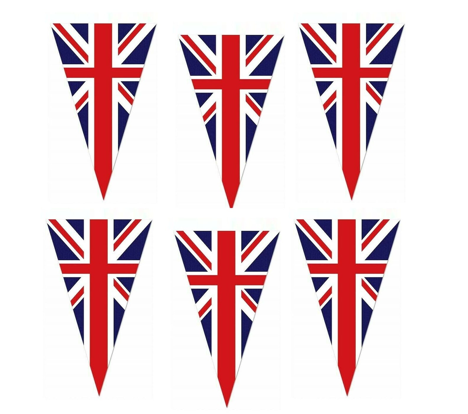 Triangle Union Jack Flag Bunting 3 Metres Long Flags Queens Jubilee ...