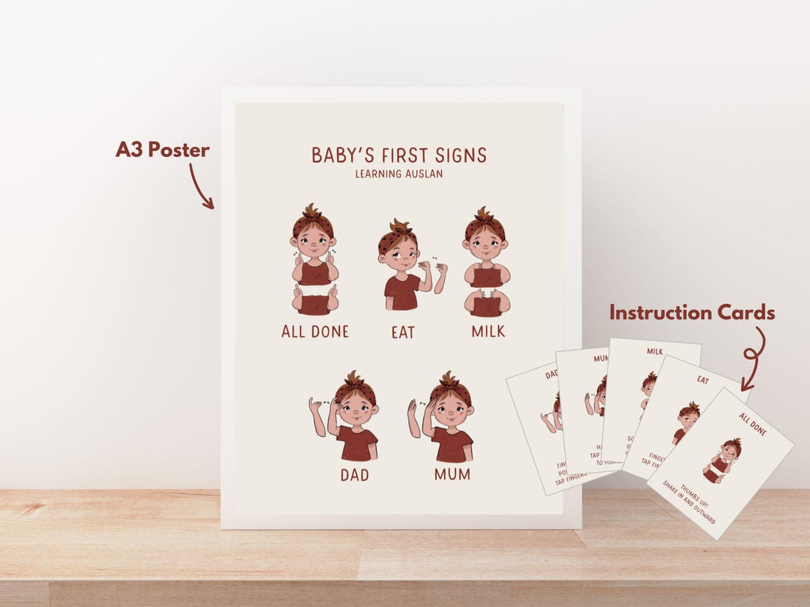 Auslan Baby's First Signs (digital) - Poster & Cards - Australian Sign ...