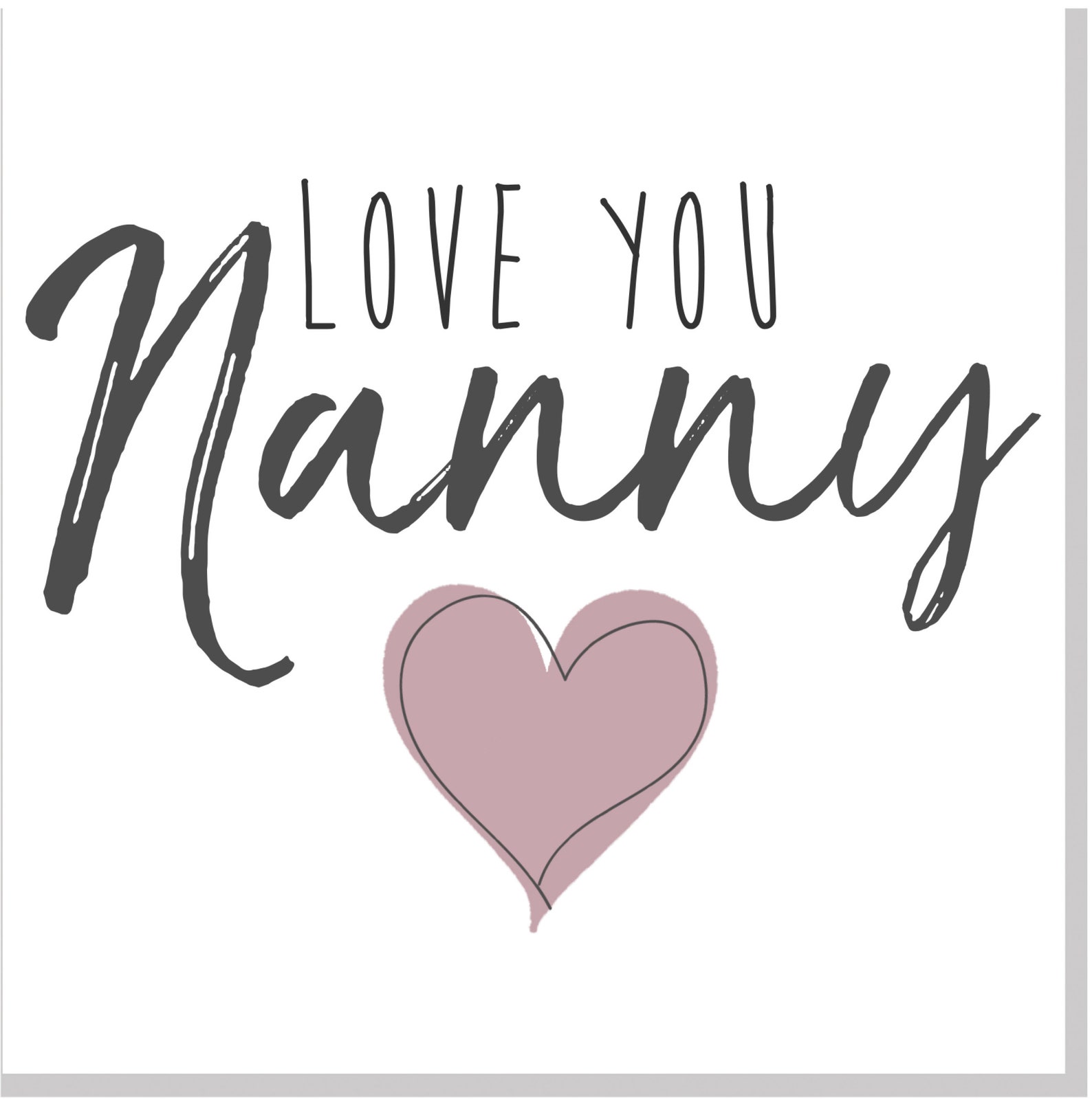 Nanny Love You Card - Etsy