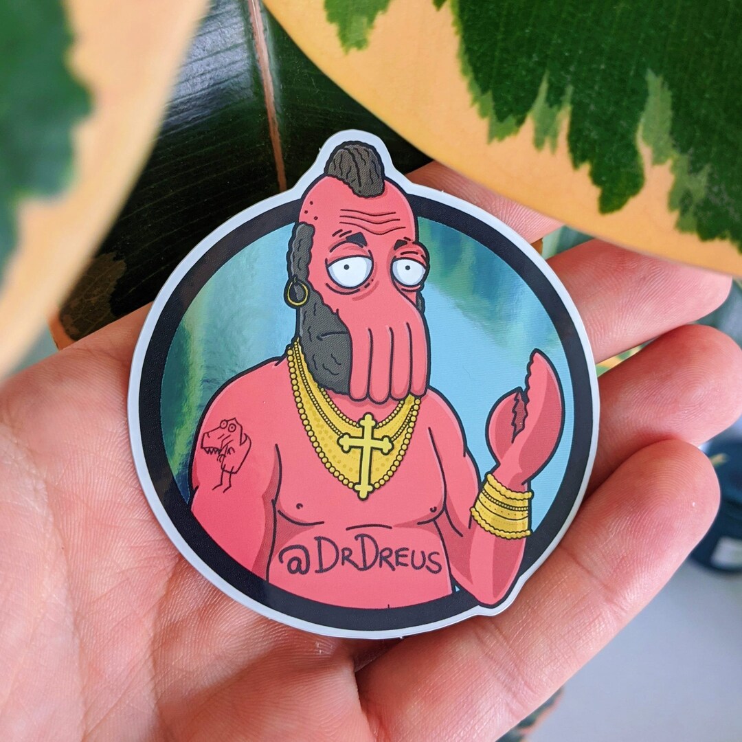 Zoidberg X Mr T Metallic/mirrored Sticker - Etsy