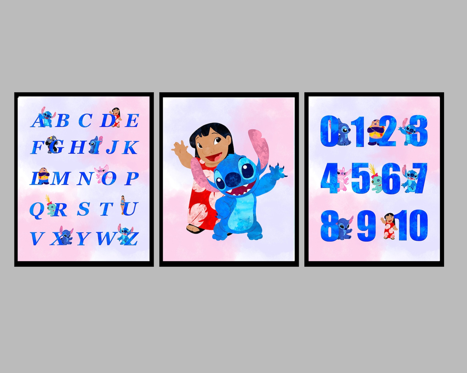 Alphabet Lilo & Stitch Set 3 Images Lilo and Stitch print art | Etsy