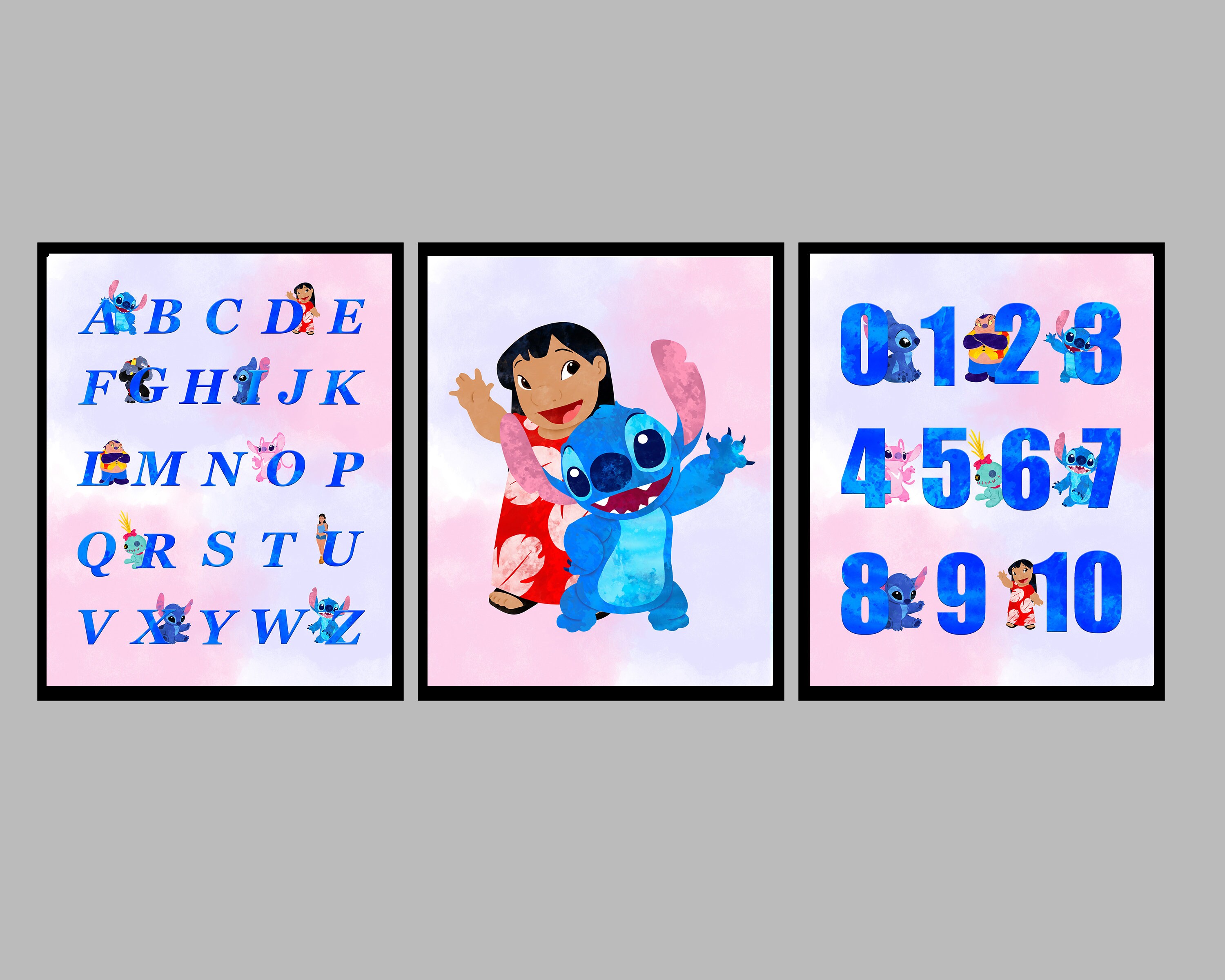 Alphabet Lilo & Stitch Set 3 Images Lilo and Stitch print art | Etsy