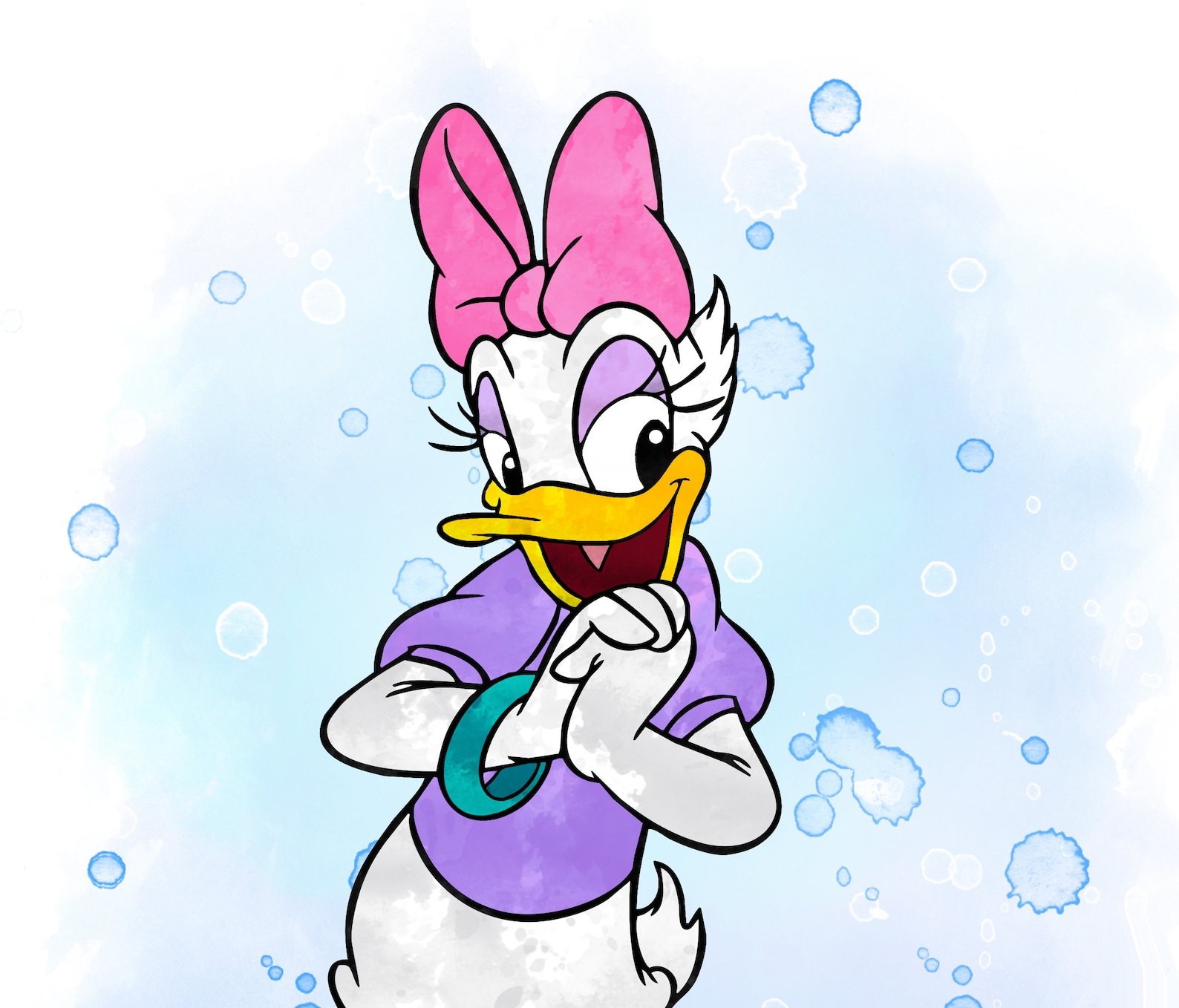 Daisy Duck Set 3 Images print art Disney Daisy Duck baby | Etsy