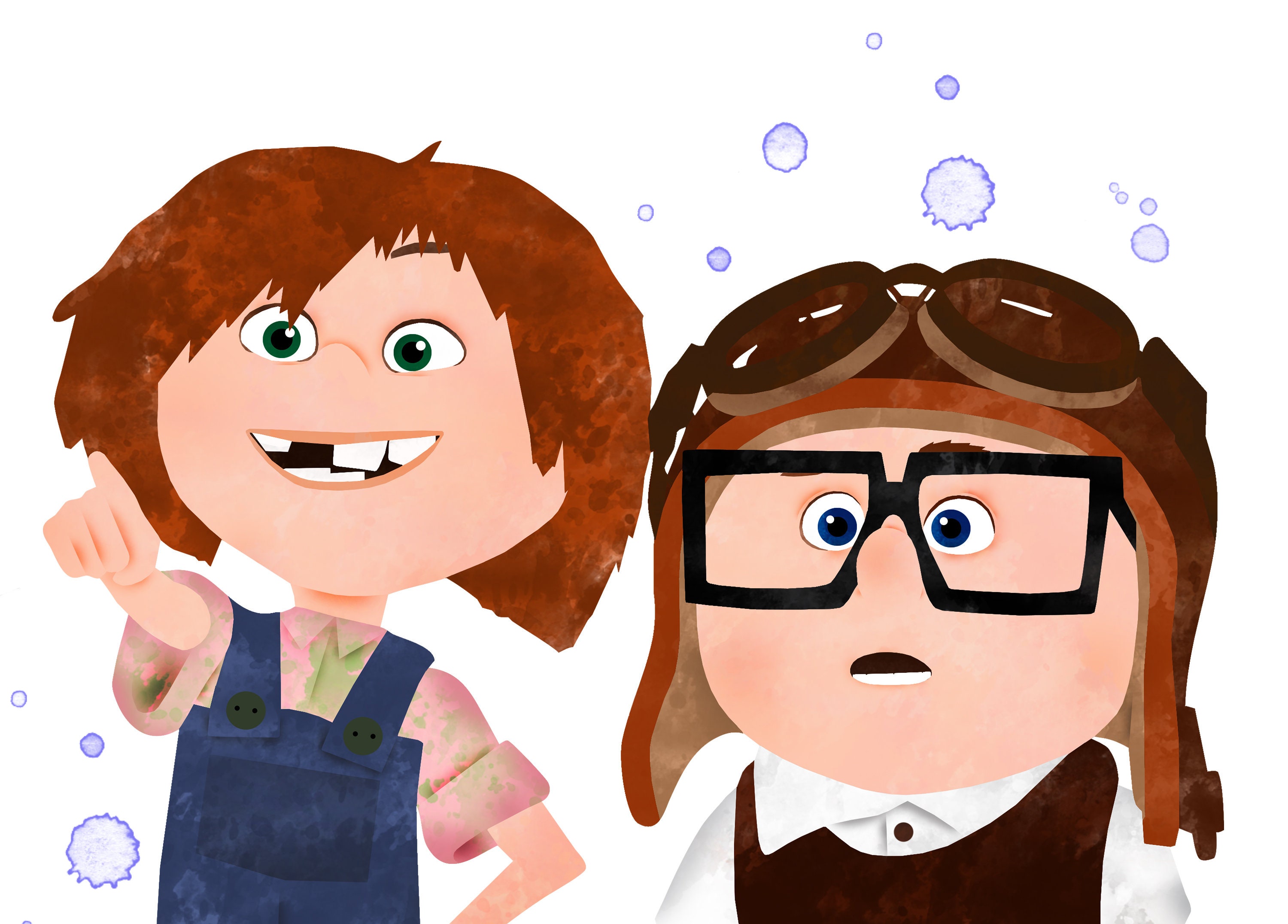 Up Set 3 Images Pixar Carl Fredricksen print art Disney Ellie | Etsy