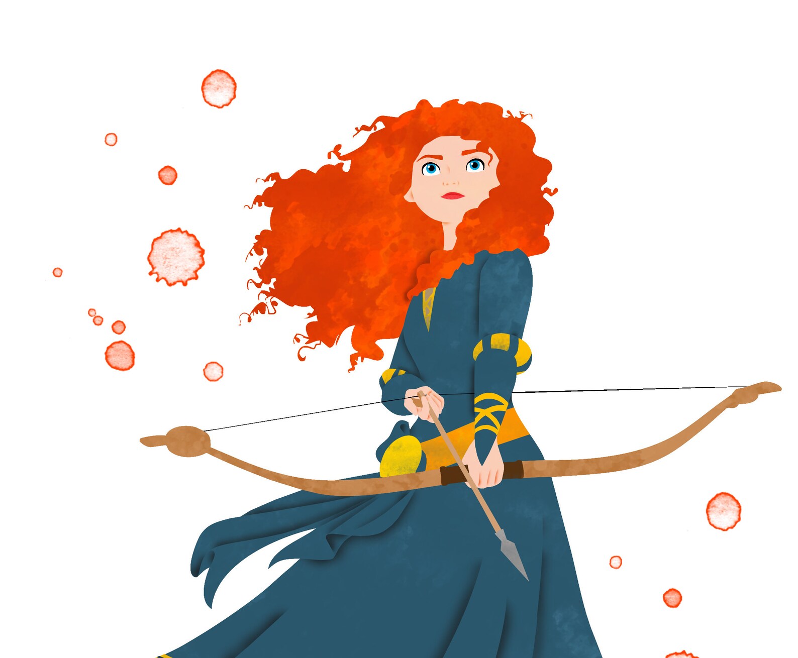 Princess Baby Merida Brave Disney Set 3 Images print art | Etsy