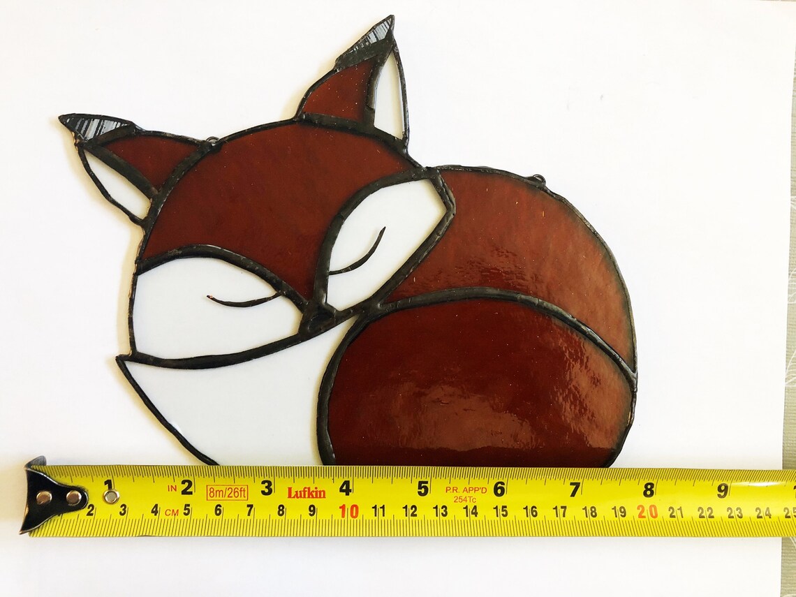 Stained Glass Fox Suncatcher Fox Window Decor Wall Hanging - Etsy