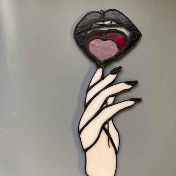 Lips Stained Glass Pattern - Etsy