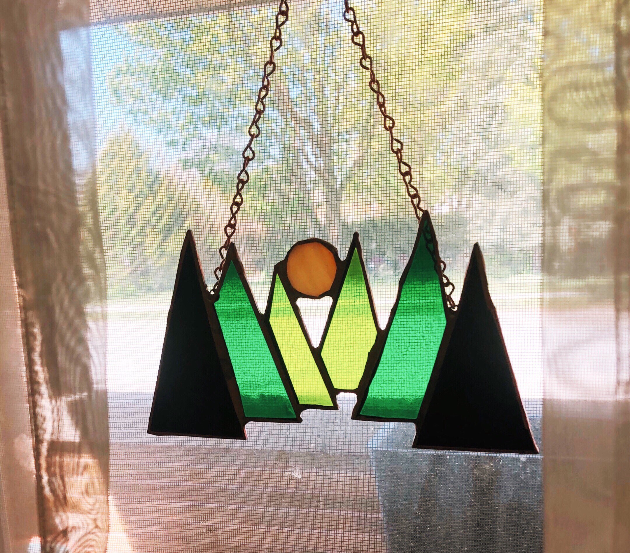 Forest Suncatcher Tree Window Decor Stained Glass Trees | Etsy