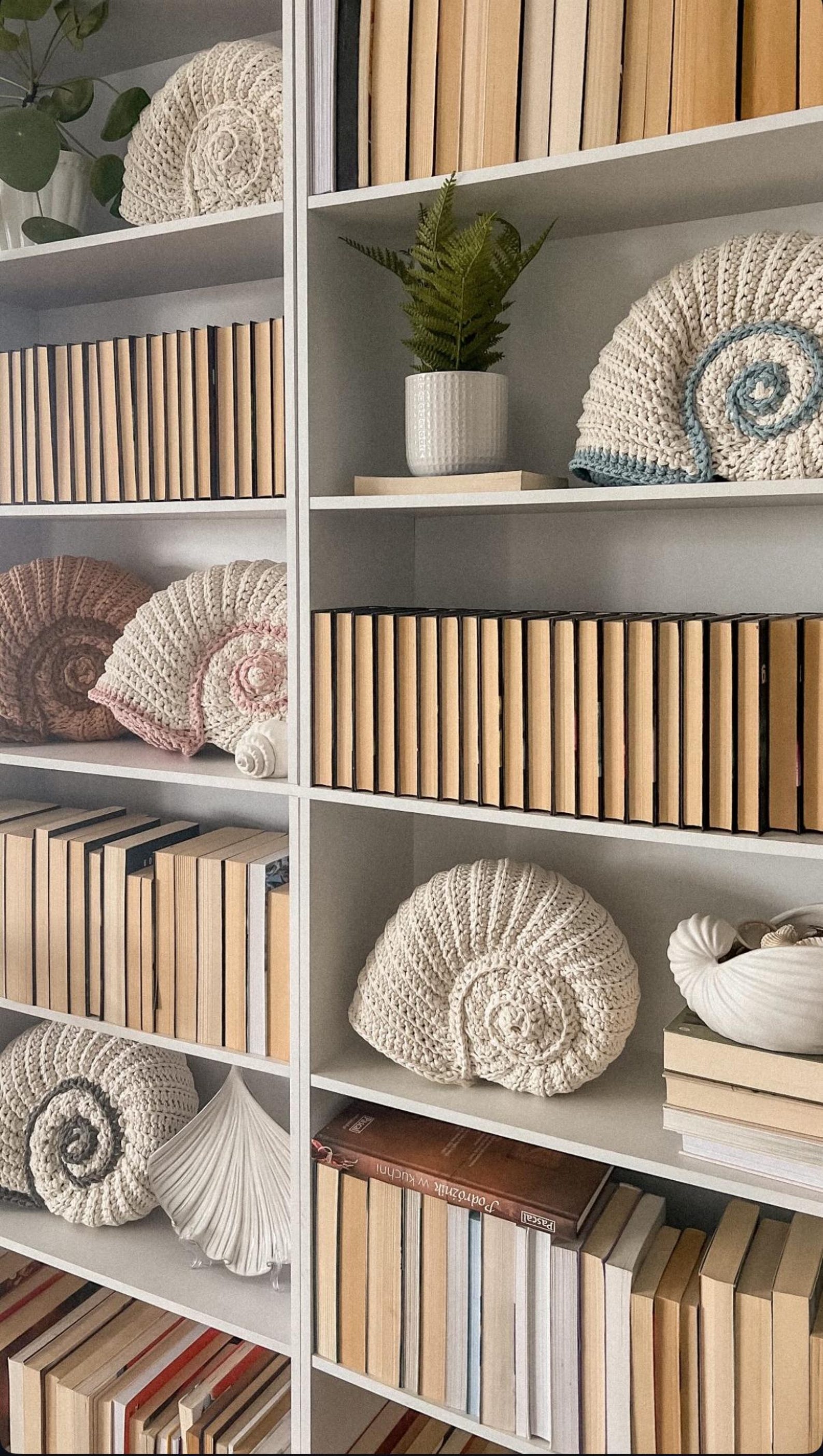 Handmade Crochet Decorative Shell Ammonite Pillows Pumpkin Christmas ...