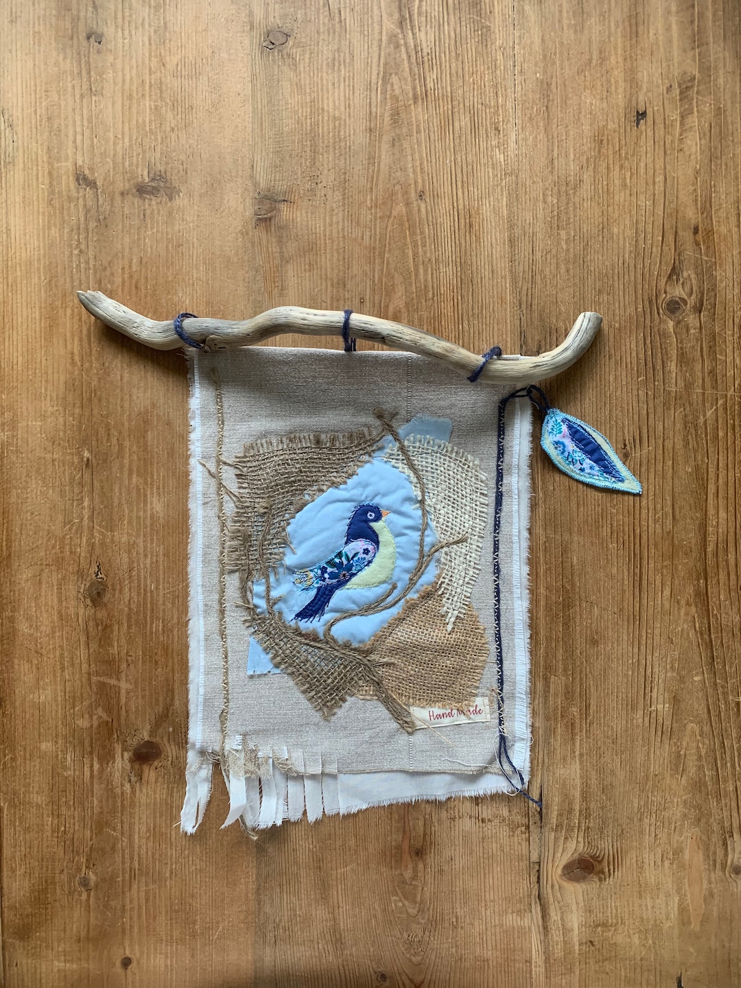 Textile Art Wall Hanging, Wall Decoration, Recycled Fabric and ...